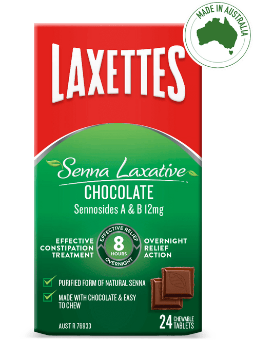 Laxettes Senna Laxative Chocolate 24 Pack | Specialist Clinic Pharmacy