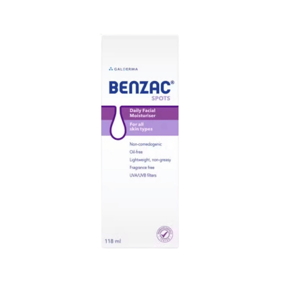 Benzac Spots Daily Facial Moisturiser 118ml | Specialist Clinic Pharmacy