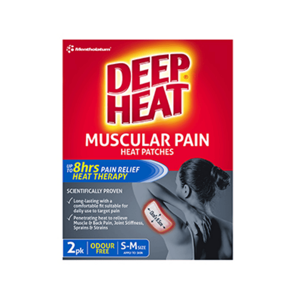 Mentholatum Deep Heat Muscular Pain Heat Patches S-M 2 Pack ...