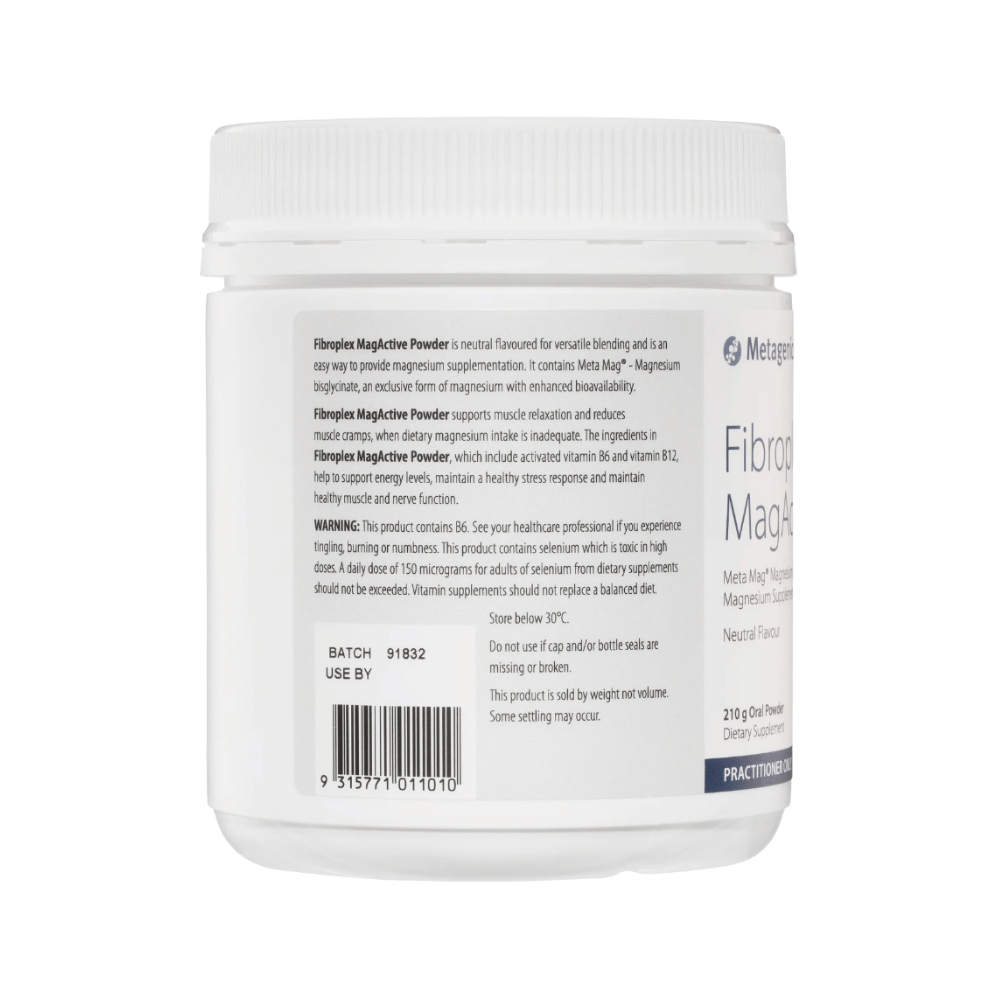 Metagenics Fibroplex MagActive Neutral/Raspberry 210g – Specialist ...